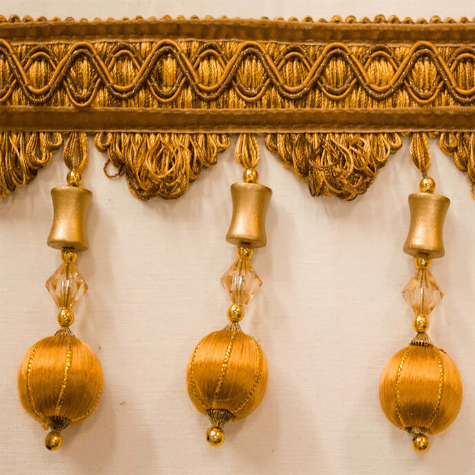 Trim Beaded Design 22 Beige Gold