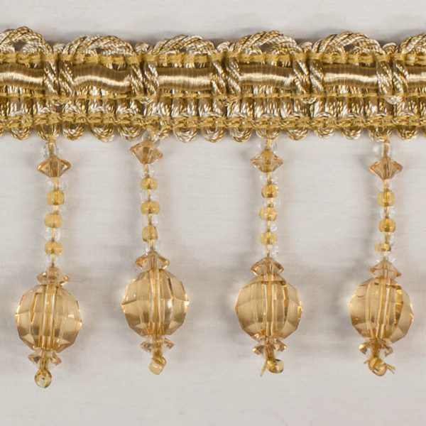 Trim Beaded Design 6 Gold | Brilliant Drapery Design Inc.