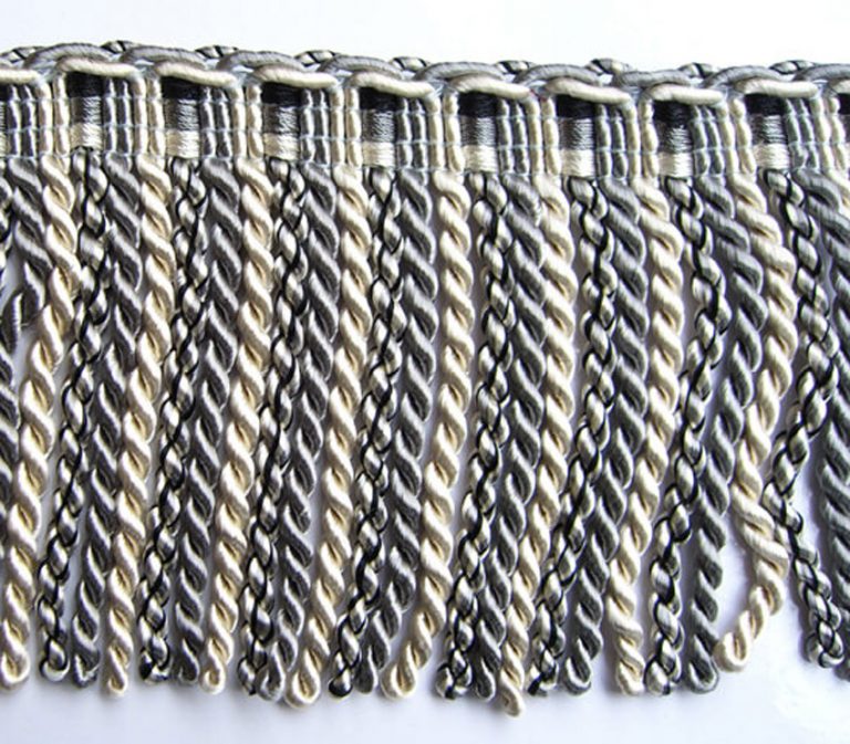 Bullion trim multi tone Gray Off White - Brilliant Drapery Design Inc ...