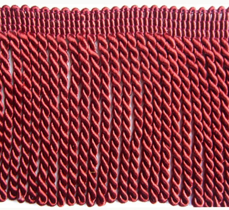 Bullion trim Plain Burgundy 5" - Brilliant Drapery Design Inc. %Bulion trim