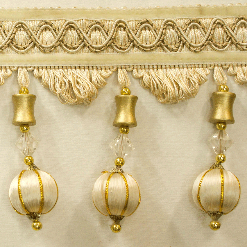 Trim Beaded Design 22 Off White