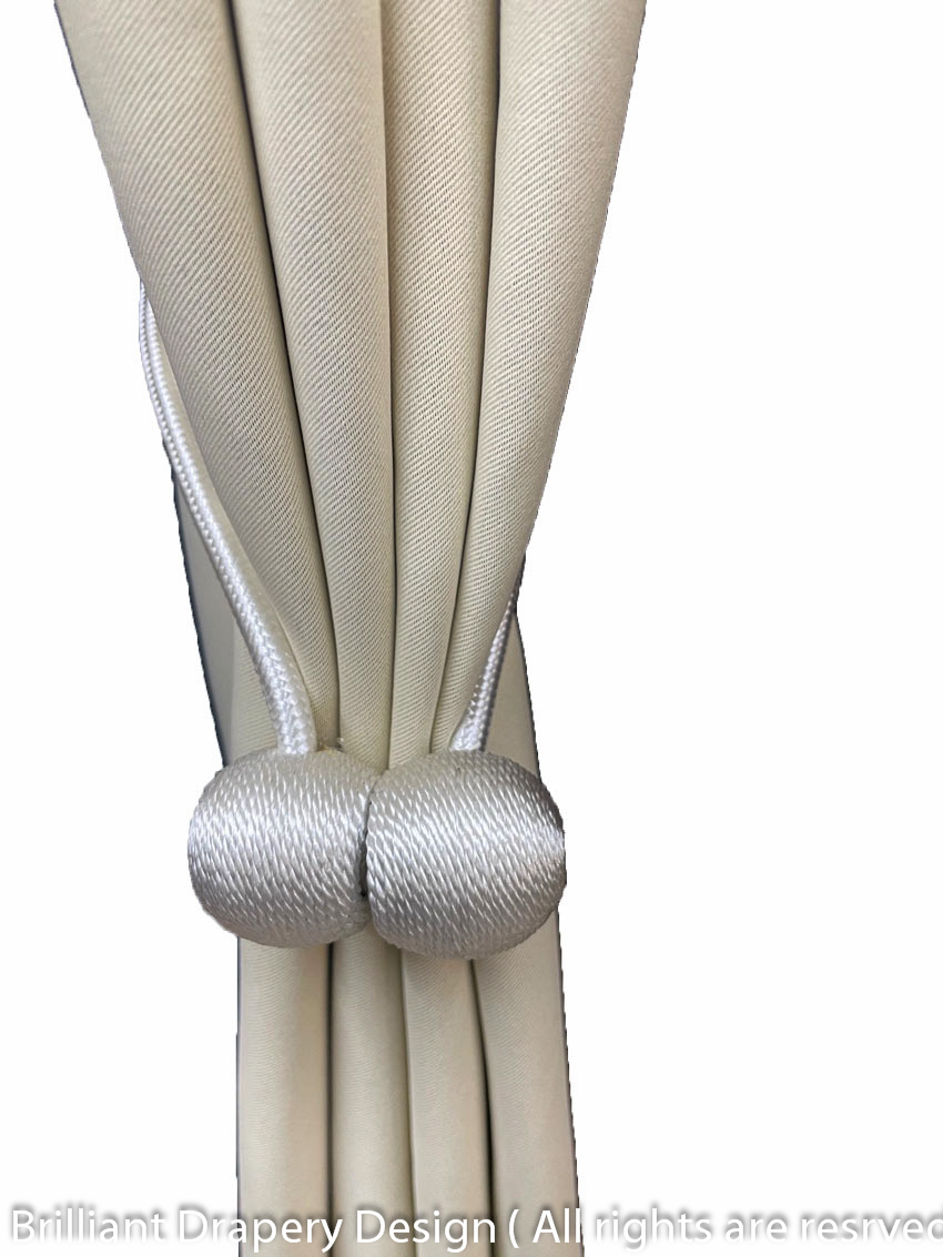 Magnetic Curtain Tiebacks (Pair) - Brilliant Drapery Design Inc.