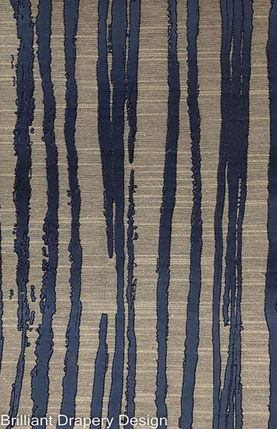 Pantege 333 Modern Strip Jacquard Blue - Brilliant Drapery Design Inc.
