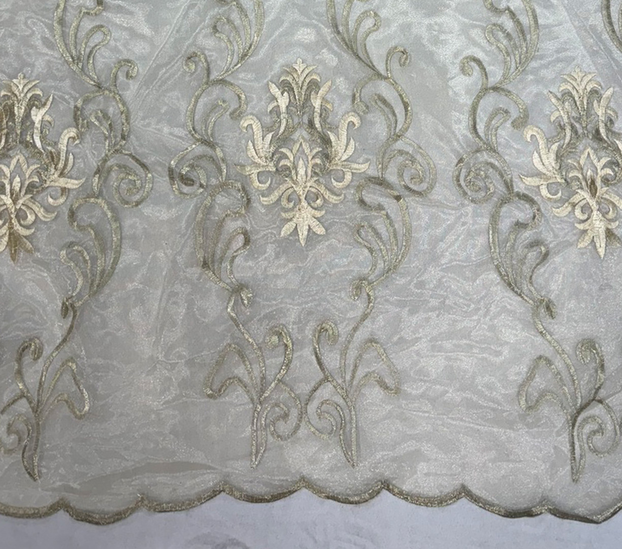 Fabric Embroidery Sheer Sepid Light Green