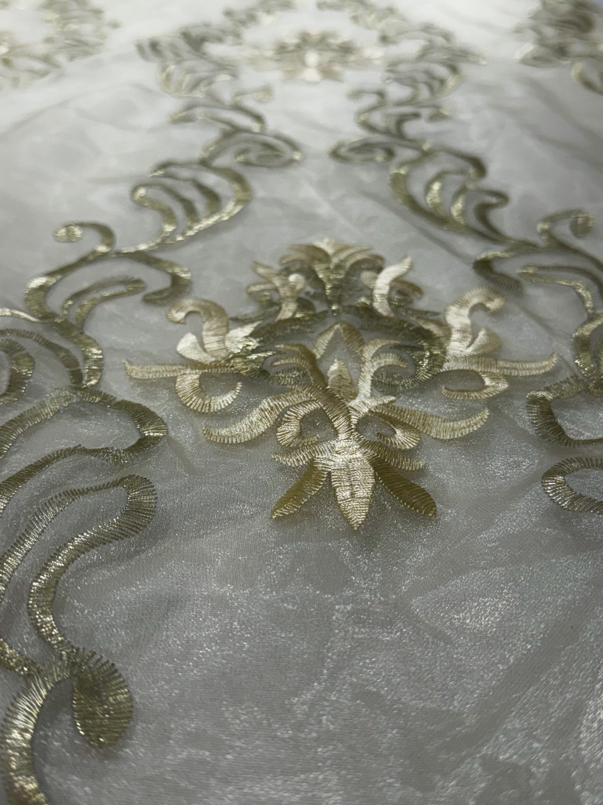Fabric Embroidery Sheer Sepid Light Green