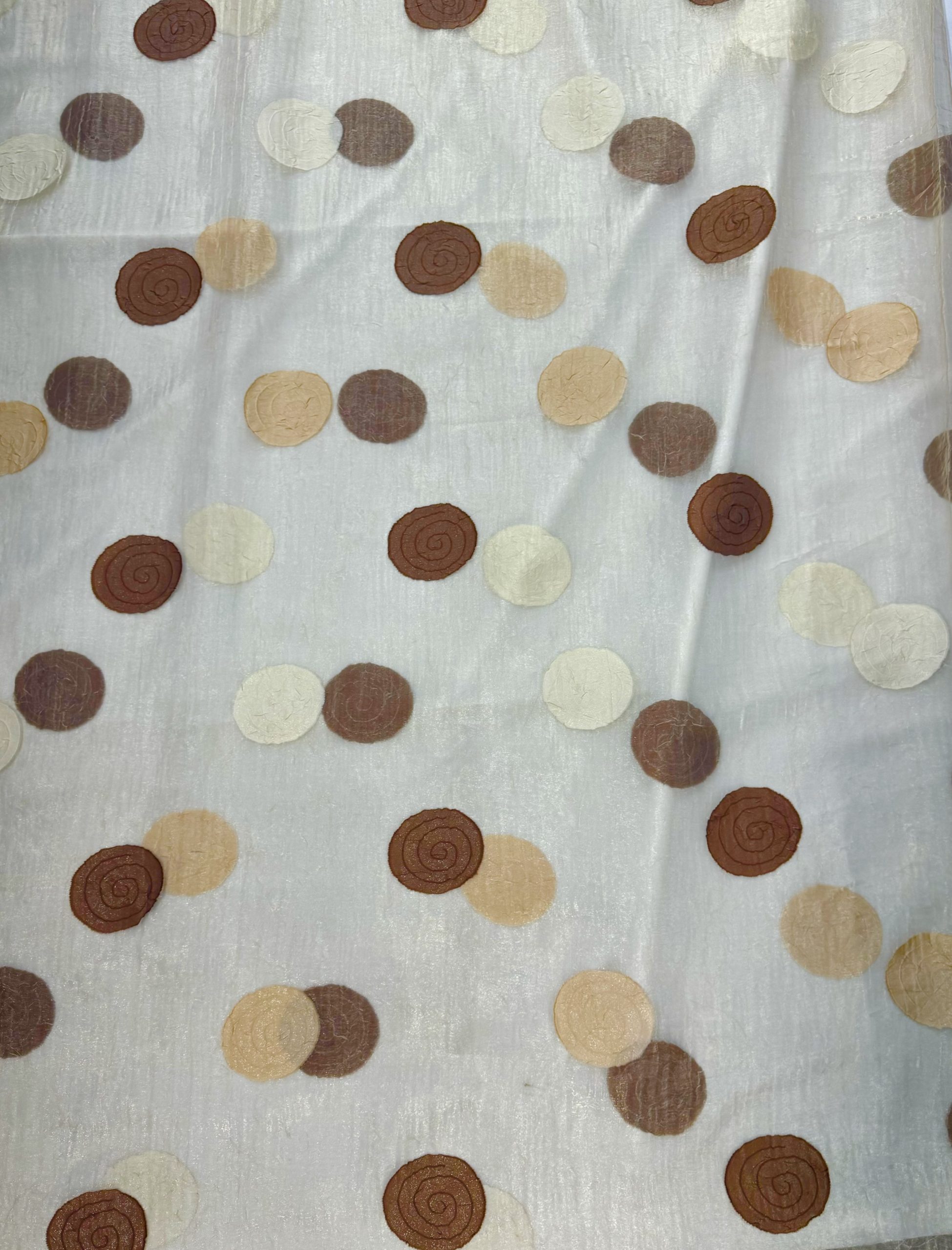 Fabric Sheer Poco Dot , Brown (Per Yard) - Brilliant Drapery Design Inc.
