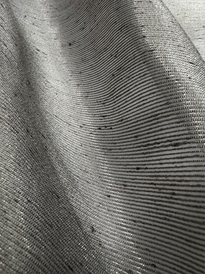 Sheer Tiny Strip Fabric , Gray - Brilliant Drapery Design Inc.