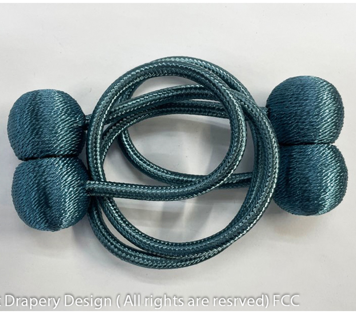 Magnetic Curtain Tiebacks (Pair) Turquoise | Brilliant Drapery Design Inc.