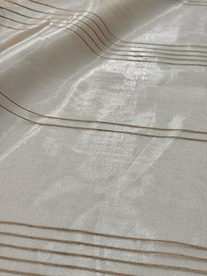 Stripes Sheer Fabric Beige - Brilliant Drapery Design Inc.