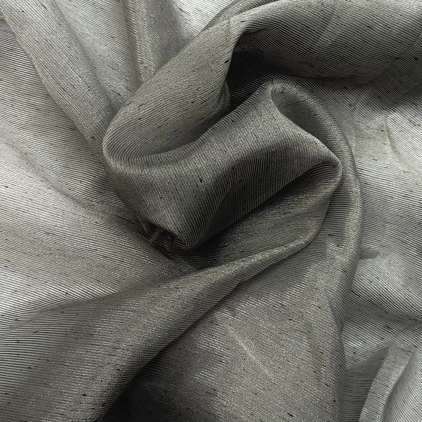 Sheer Tiny Strip Fabric , Gray | Brilliant Drapery Design Inc.