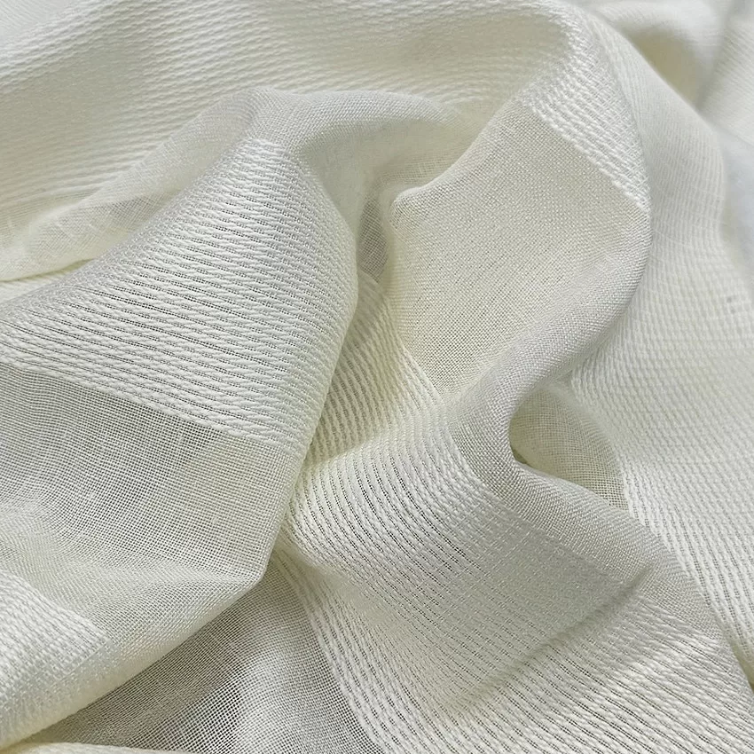 Stripes Sheer Fabric Off White | Brilliant Drapery Design Inc.
