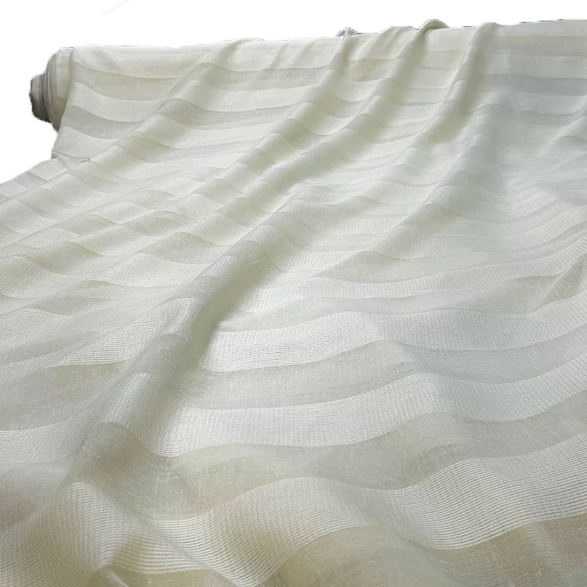 Stripes Sheer Fabric Off White | Brilliant Drapery Design Inc.